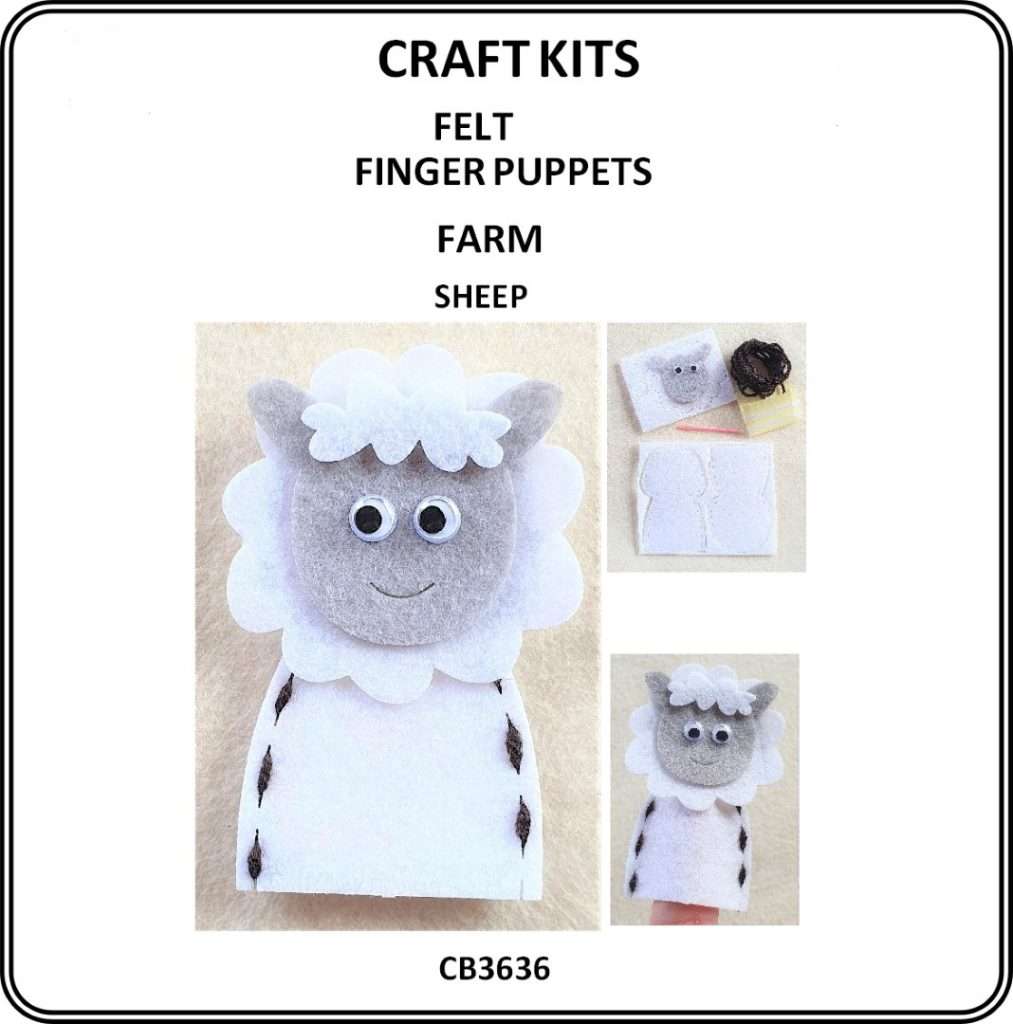 Craft Kit Felt FINGER Puppet - Kids Creations